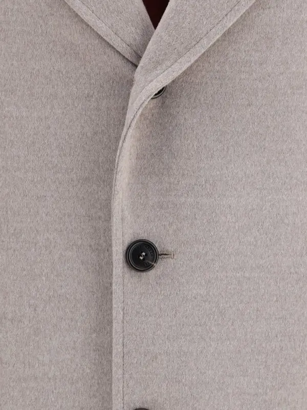 Brunello Cucinelli Single-breasted Knee-length Wool Coat With Notch Lapels