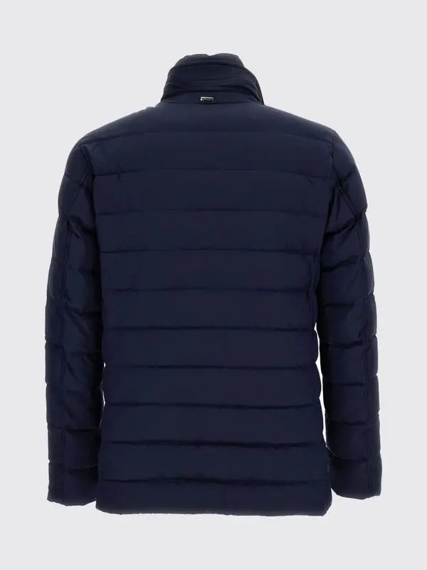 Herno Short Quilted Down Jacket In Ultralight Nylon With High Neck And Lapels
