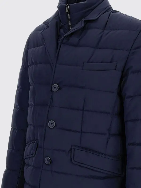 Herno Short Quilted Down Jacket In Ultralight Nylon With High Neck And Lapels