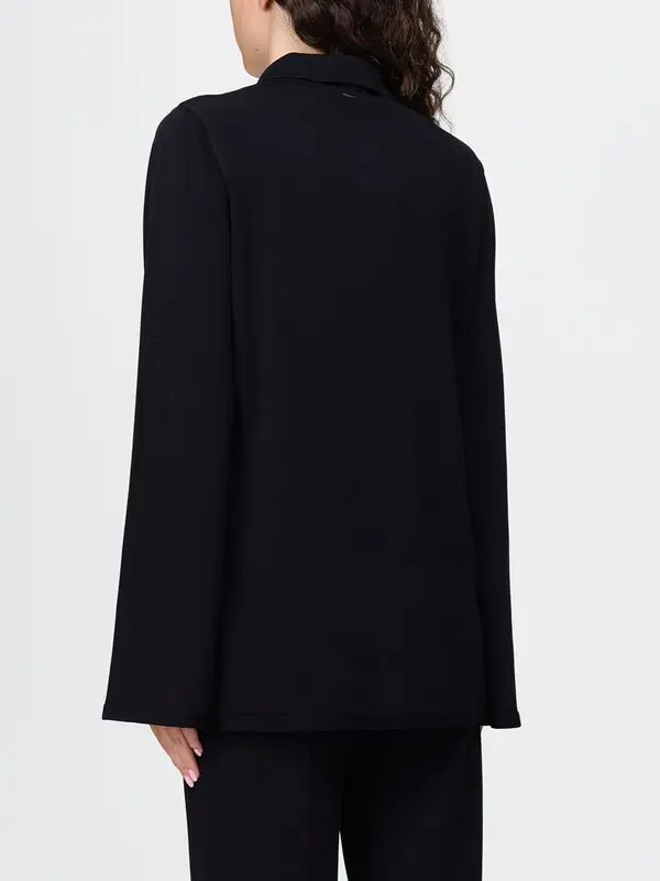 TWINSET Viscose Knit Shirt With Long Kimono Sleeves And French Collar