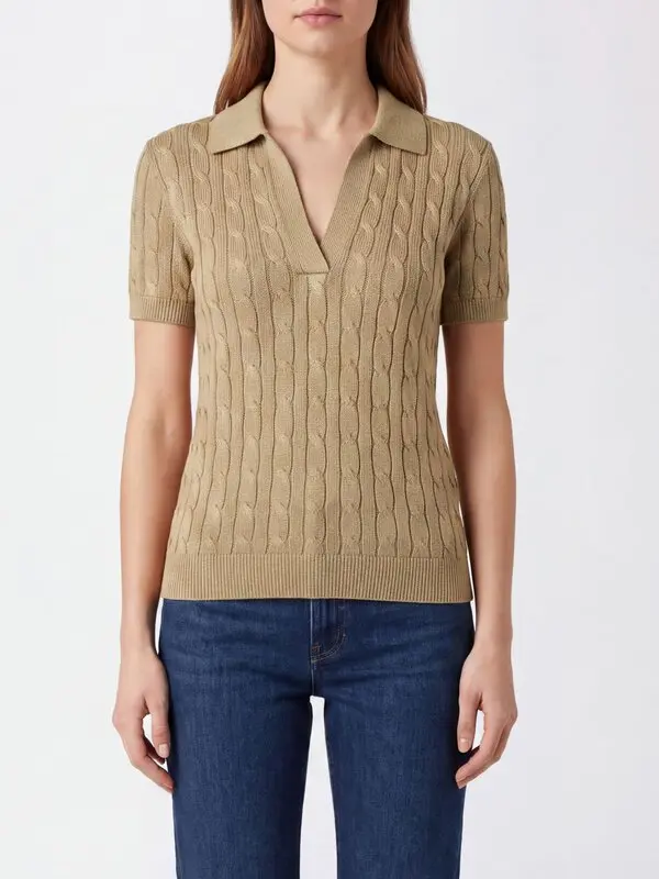 Ralph Lauren Slim Fit Knit Polo - Nude