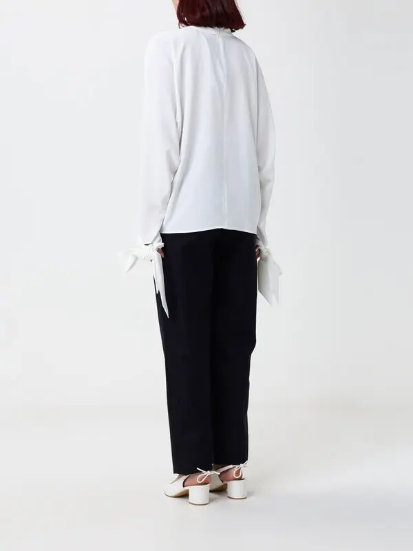 Emporio Armani Tie Detailed Blouse - White
