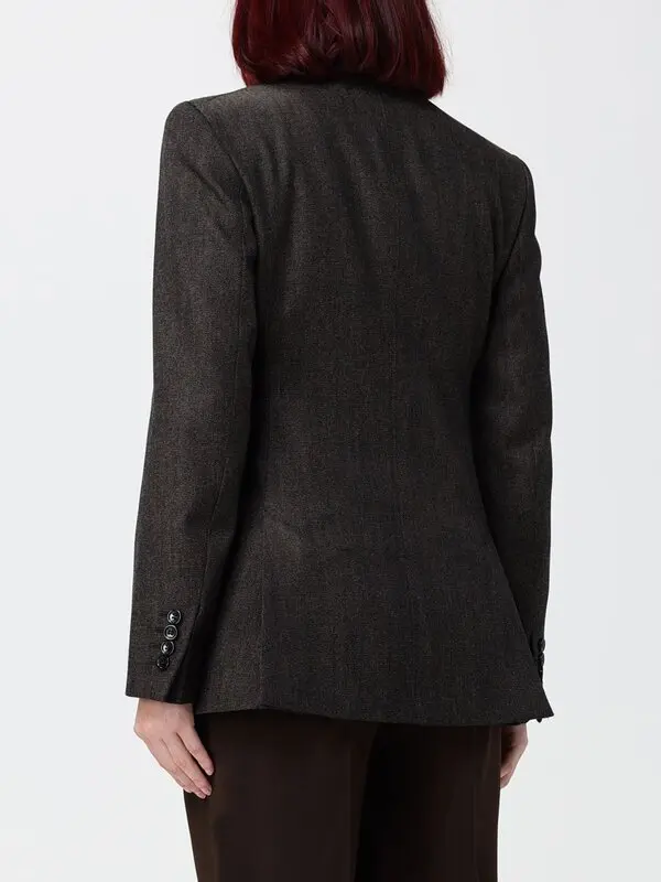 Max Mara Double-breasted Wool Blazer With Lapel Collar And Flap Pockets