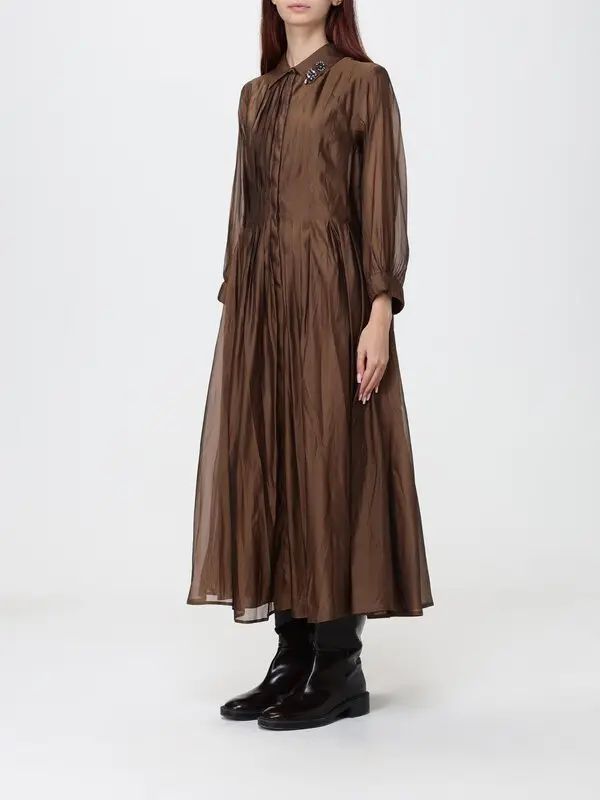 Max Mara Jewel-embroidered Silk Organza Midi Chemisier Dress