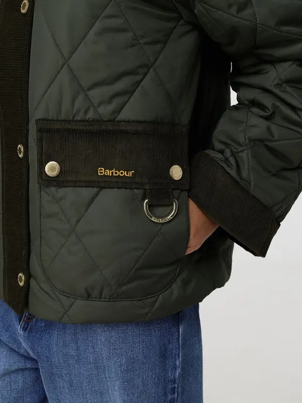 Barbour Kilnwick Quilted Technical Fabric Jacket With Velvet Collar