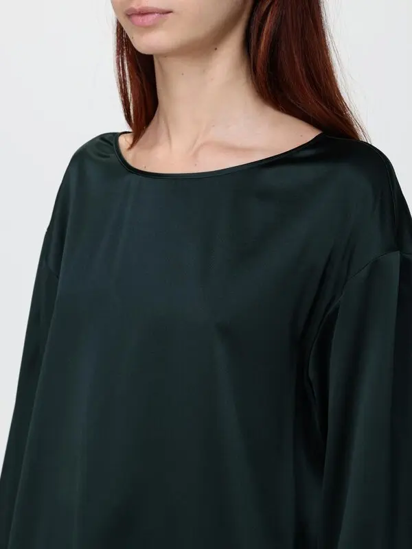 Emporio Armani Slim Fit Long-sleeved Crêpe Blouse - Green