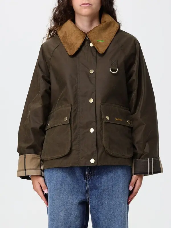 Barbour Willowmere Waxed Cotton Jacket With Corduroy Collar