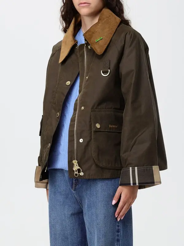 Barbour Willowmere Waxed Cotton Jacket With Corduroy Collar