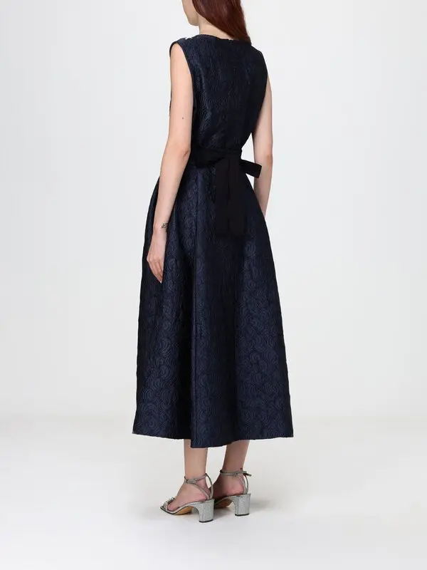 Max Mara Abstract Jacquard A-line Midi Dress For Ceremonies
