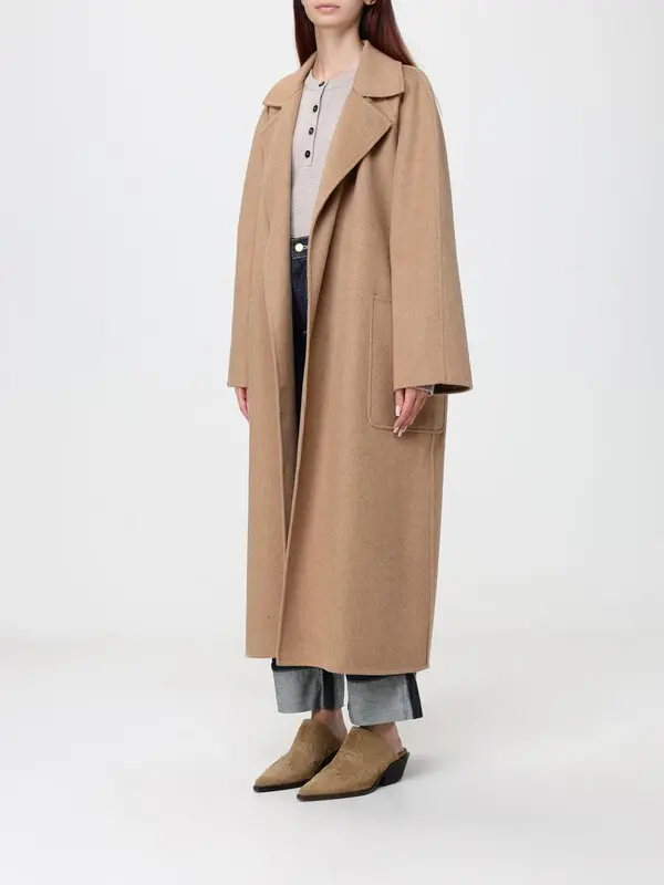 Max Mara Long Wool Robe Coat With Belt