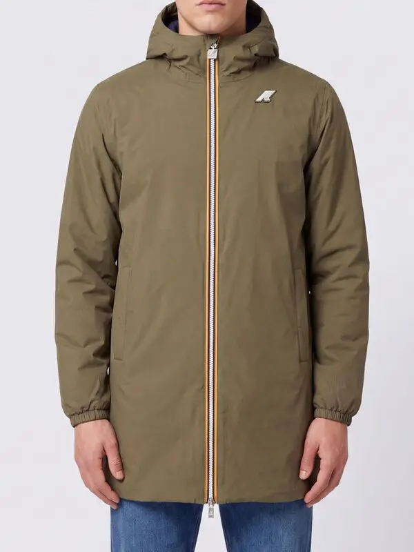 K-WAY Jacob Reversible Waterproof Hooded Windbreaker Jacket In Nylon