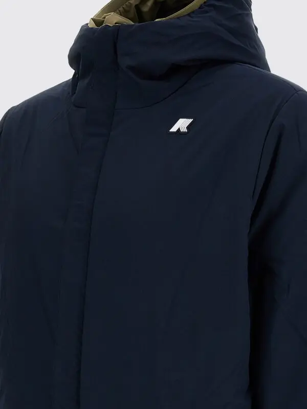K-WAY Jacob Reversible Waterproof Hooded Windbreaker Jacket In Nylon