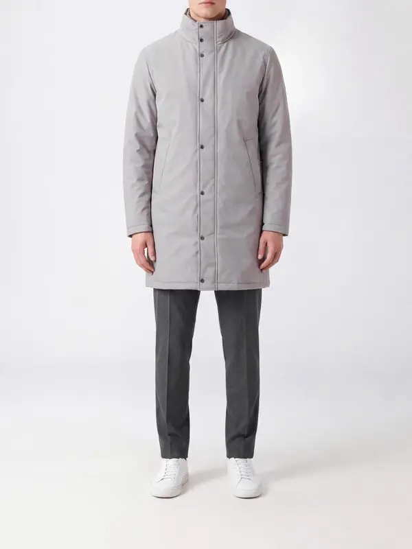 Herno Double-layer Down-padded Single-breasted Coat - Grey