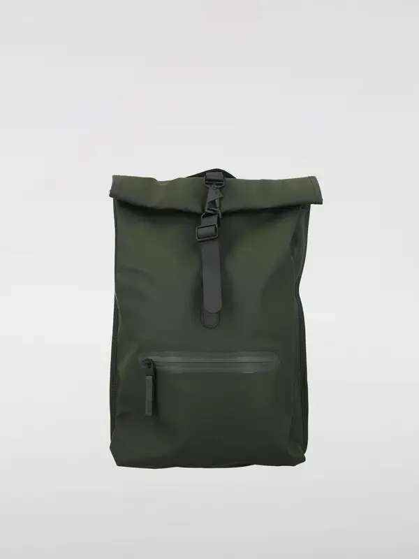 Rains Rolltop Rucksack Waterproof Polyester Backpack - Green