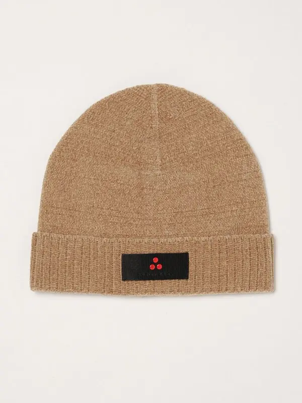Peuterey Technical Fabric Beanie With Cuff And Logo Application