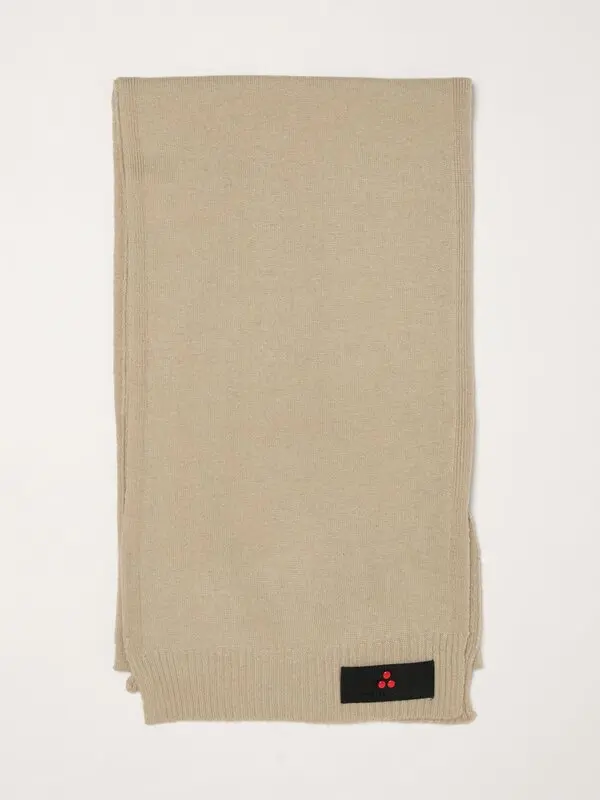 Peuterey Solid Colour Wool And Cashmere Blend Scarf - Beige