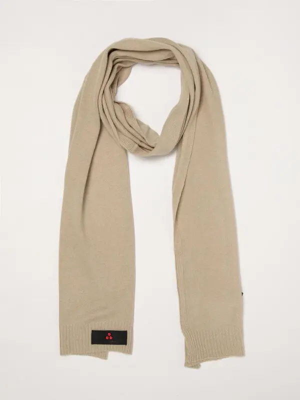 Peuterey Solid Colour Wool And Cashmere Blend Scarf - Beige