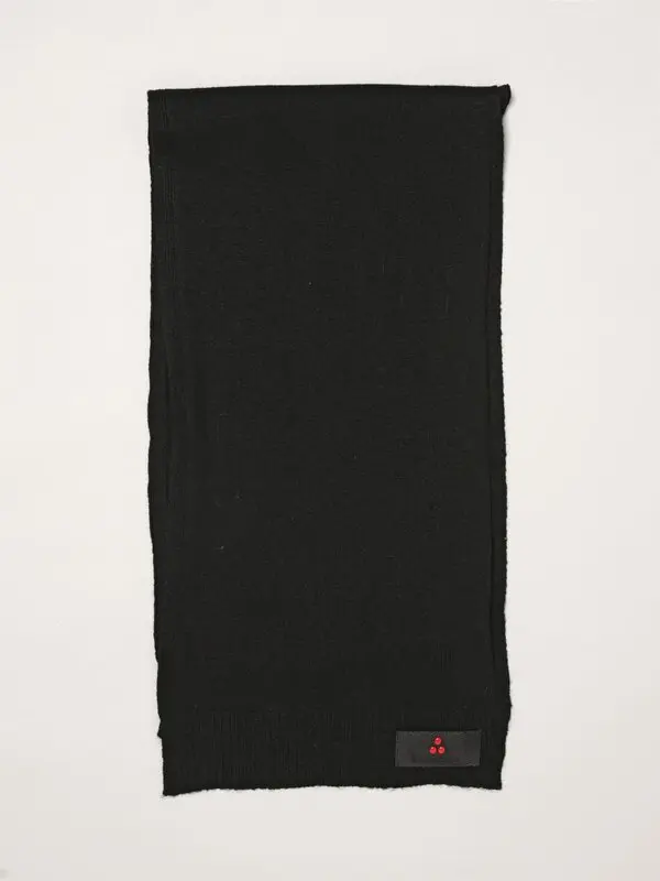 Peuterey Solid Colour Wool And Cashmere Blend Scarf - Black