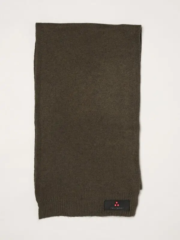Peuterey Solid Colour Wool And Cashmere Blend Scarf - Green