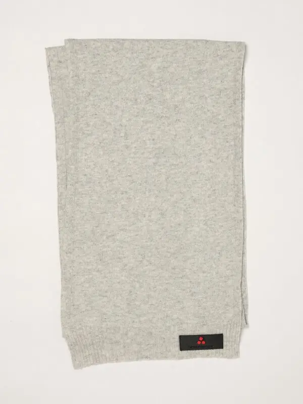 Peuterey Solid Colour Wool And Cashmere Blend Scarf - Grey