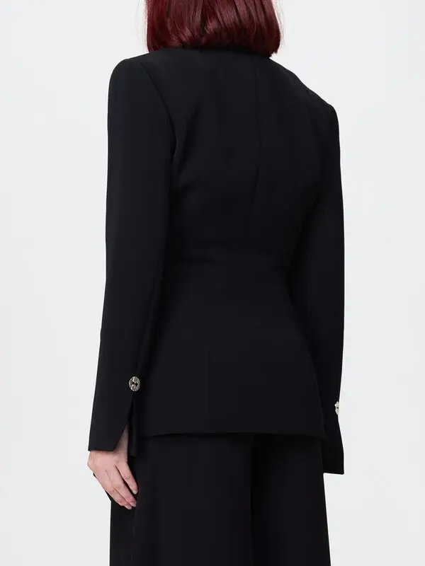 SIMONA CORSELLINI Single-breasted Crêpe Blazer With Adjustable Waist Belt