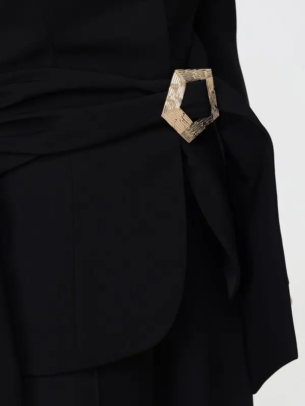 SIMONA CORSELLINI Single-breasted Crêpe Blazer With Adjustable Waist Belt