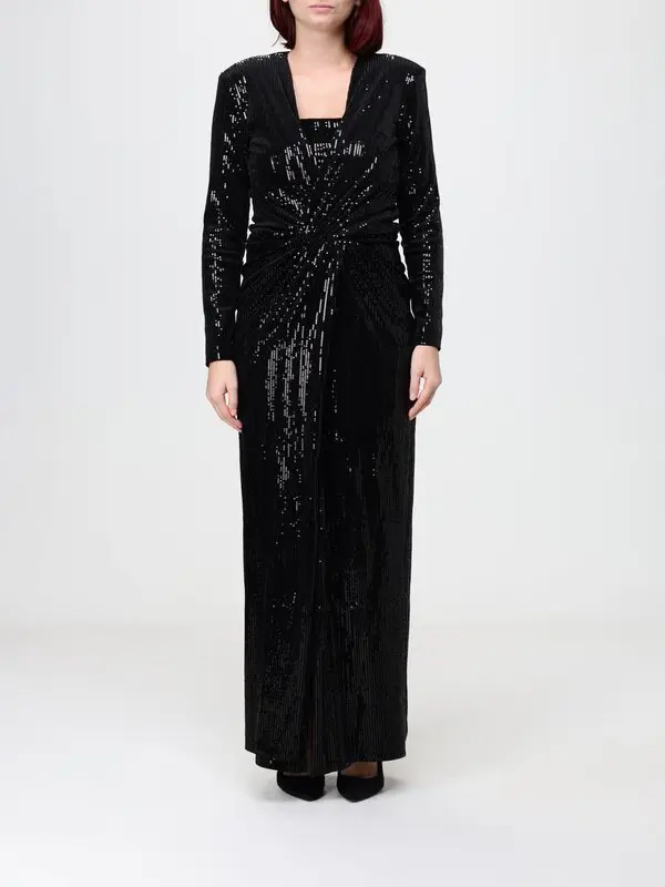 SIMONA CORSELLINI V-neck Sequin-embellished Sheath Mini Dress