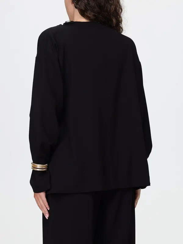 SIMONA CORSELLINI Draped Cowl Neck Sweater
