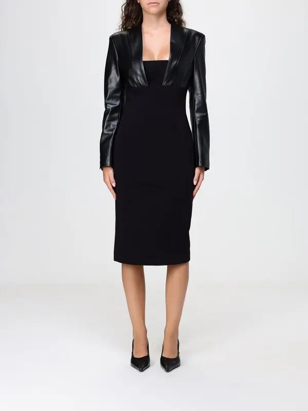 SIMONA CORSELLINI Square-neck Jersey Sheath Midi Dress