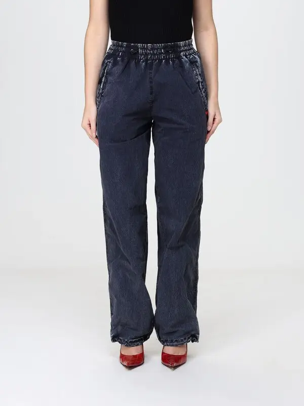 DIESEL® Papyri Wide-leg Nylon Trousers - Blue