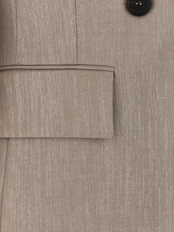 Brunello Cucinelli Short Double-breasted Wool-blend Blazer
