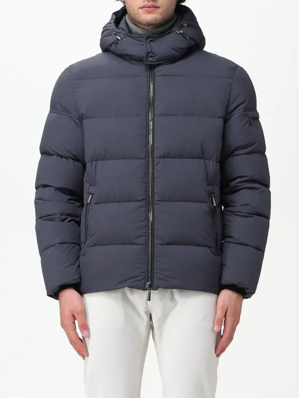 MOORER Brett Water-repellent Wool And Cashmere Down Jacket With Removable Hood