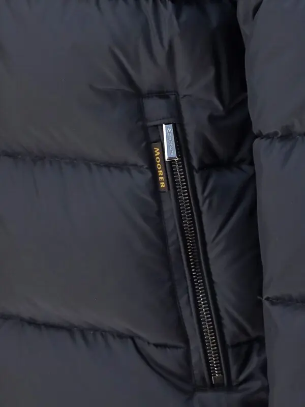 MOORER Brett Water-repellent Wool And Cashmere Down Jacket With Removable Hood