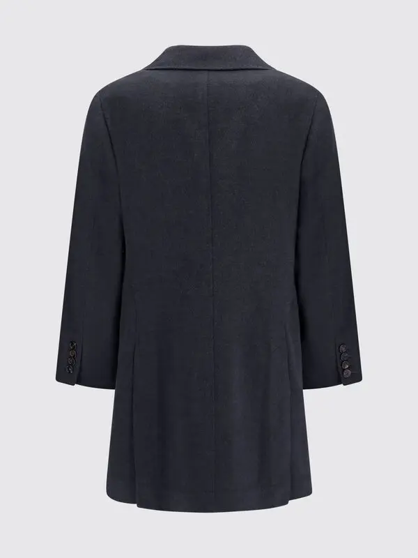 Brunello Cucinelli Single-breasted Pure Cashmere Coat With Notch Lapels