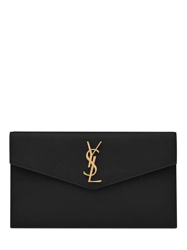Saint Laurent Mini Leather Bag With Magnetic Closure, 16 Cm Height
