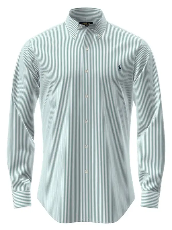 Ralph Lauren Striped Button-down Dress Shirt - Green