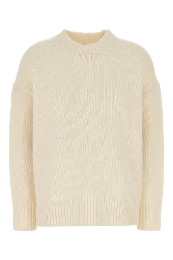 Co Oversized Crew Neck Cashmere-wool Sweater - Ivory