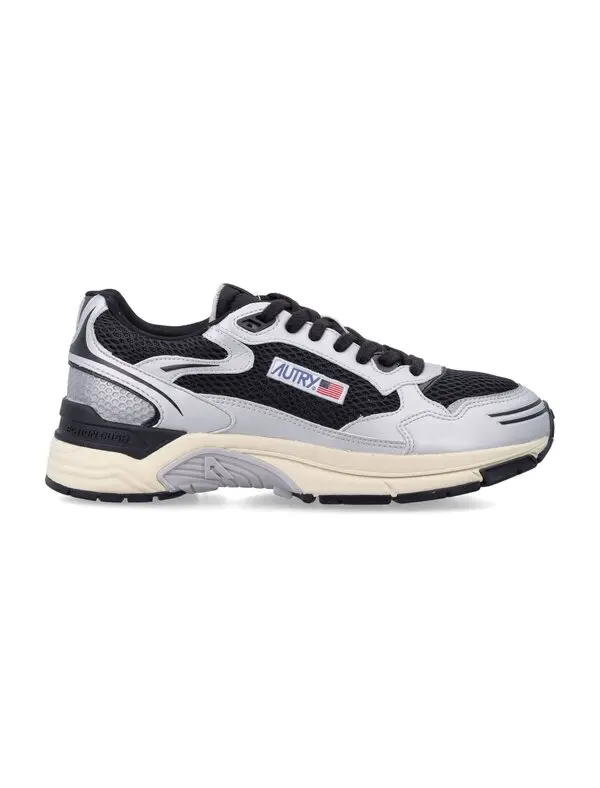AUTRY Retro Mesh Running Sneakers - Silver Black