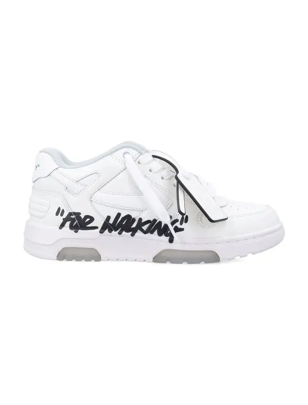 Off-White Low-top Leather Graffiti Sneakers - Bianco