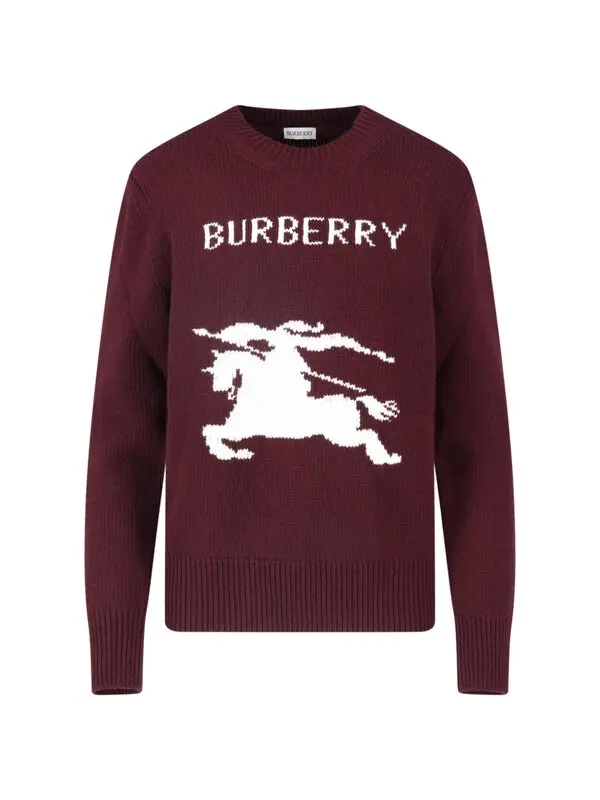 Burberry Crewneck Logo Graphic Knit Sweater