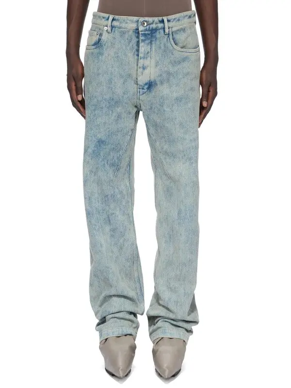 Rick Owens Geth 5-pocket Button-closure Jeans In 100% Cotton
