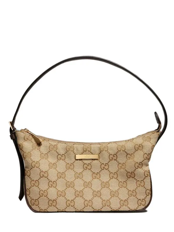 Gucci 14 Cm Height 22 Cm Width 5.5 Cm Depth Gg Canvas Mini Bag With Detachable Shoulder Strap