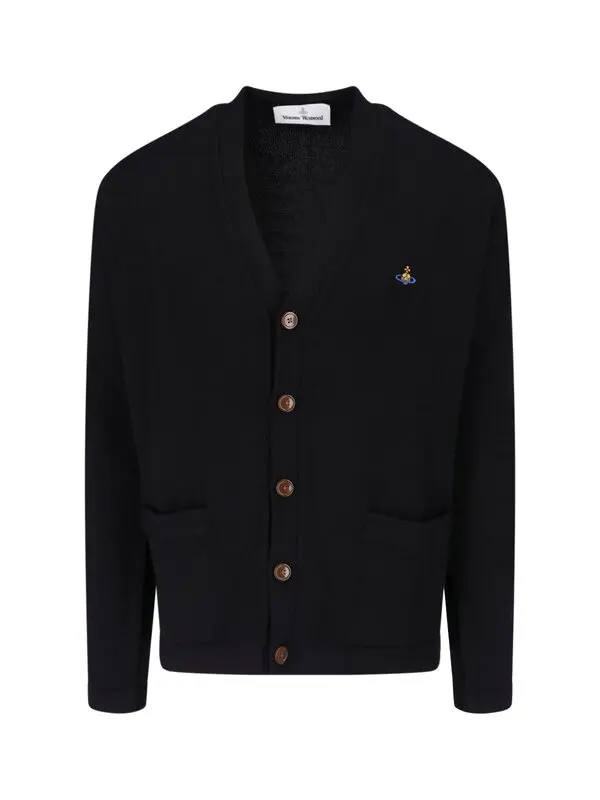 VIVIENNE WESTWOOD Orb-embroidered Button-front Cardigan