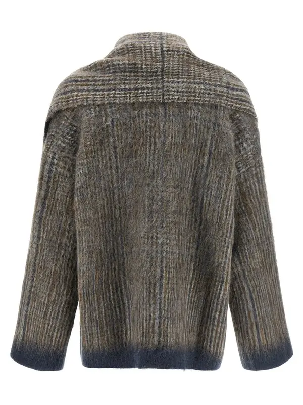 Brunello Cucinelli Cardigan With Scarf - Gray