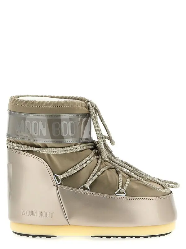 Moon Boot Icon Low Glance' Ankle Boots - Gold