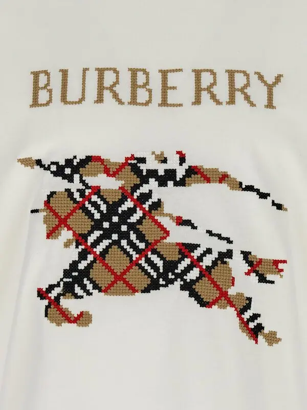 Burberry Cross Stitch T-shirt - White