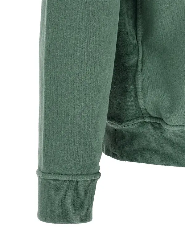 Stone Island Badge Hoodie - Green