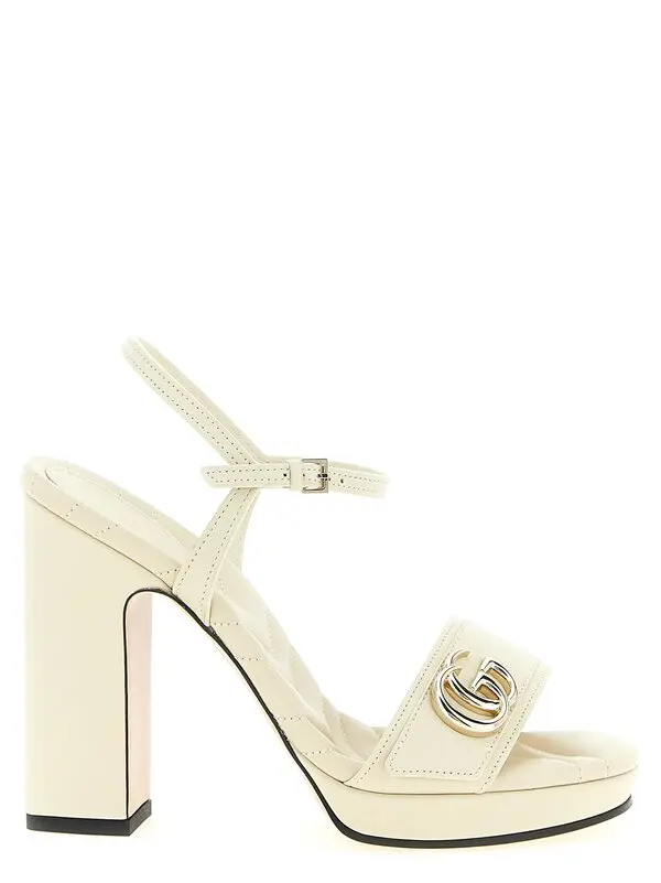 Gucci Dooppia G Sandals - White