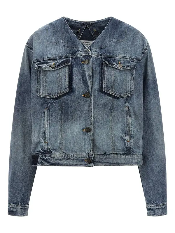 MAISON MARGIELA Folded Collar Denim Jacket