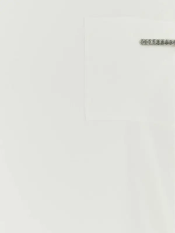 Brunello Cucinelli Cotton Crewneck T-shirt With Pocket And Monili Embellishment